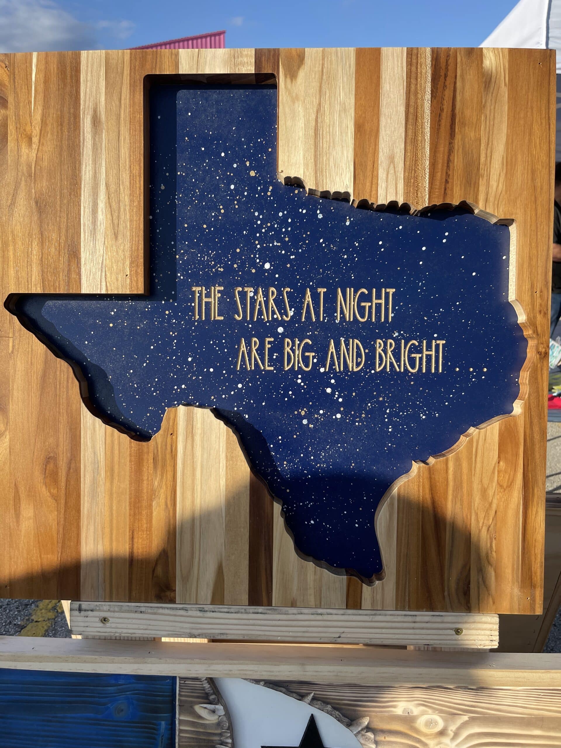 Teak Texas Plaque - Texify